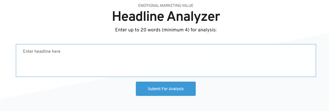 Emotional Marketing Value Headline Analyzer - Increase Academy